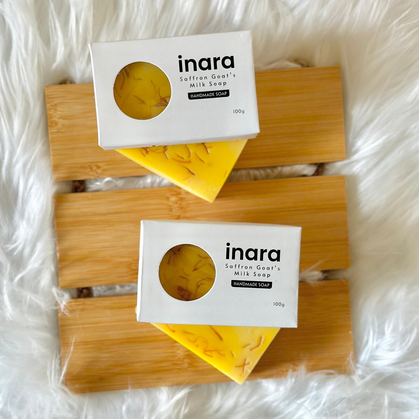 Saffron Goat's Milk Soap (100g) – Inara
